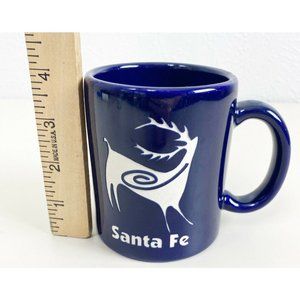 Unbranded | Kitchen | Vintage Cobalt Blue Santa Fe Coffee Mug Etched ...